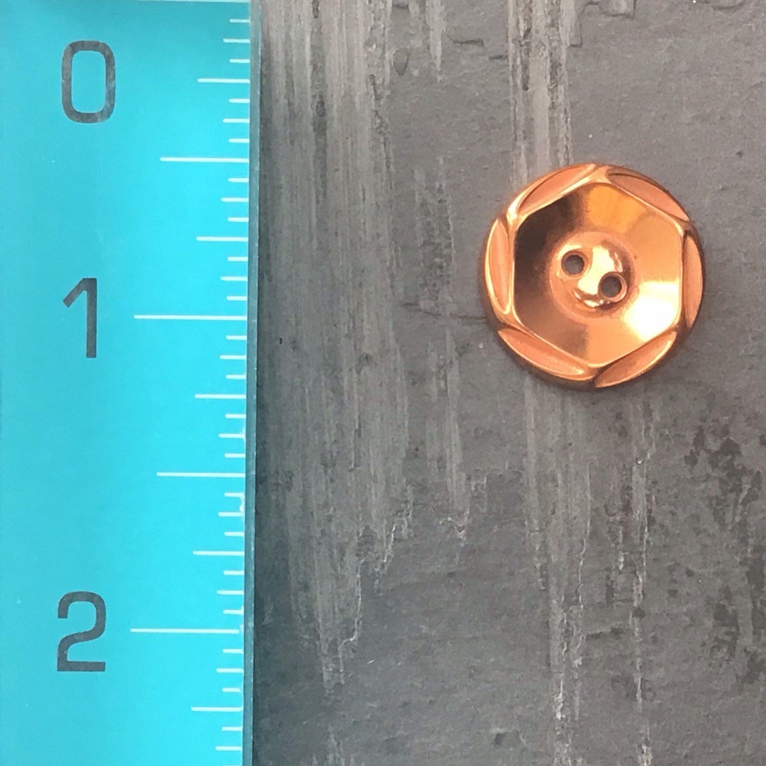 COPPER METALLIC 3/4" Buttons for Clothing / 2 Hole Vintage Buttons ...