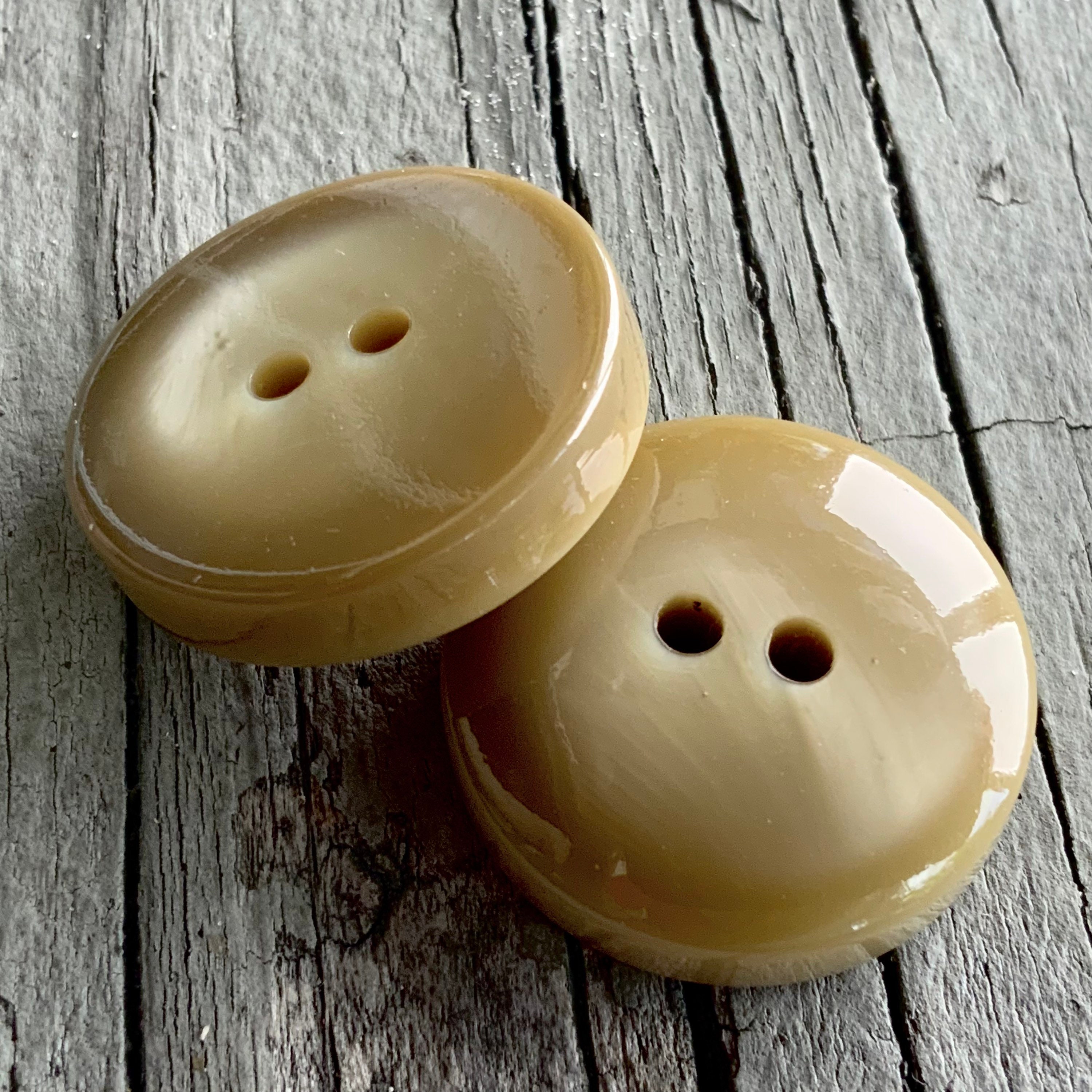 ITALIAN 1" Pearl-like Tan Brown Buttons VINTAGE Sewing Button for ...