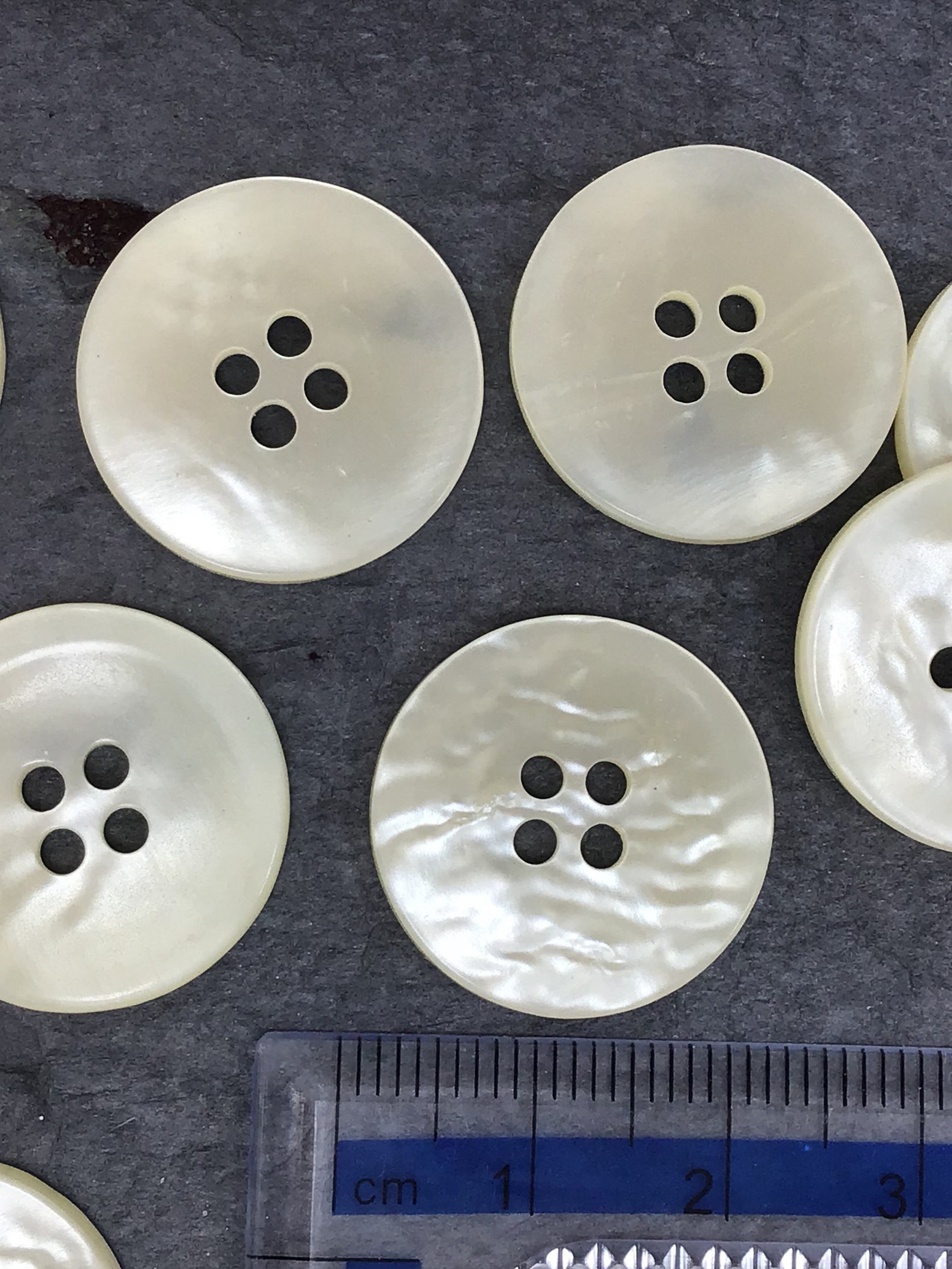 Imitation Ivory Shell Buttons 13/16" VINTAGE Sewing Button for Clothing ...