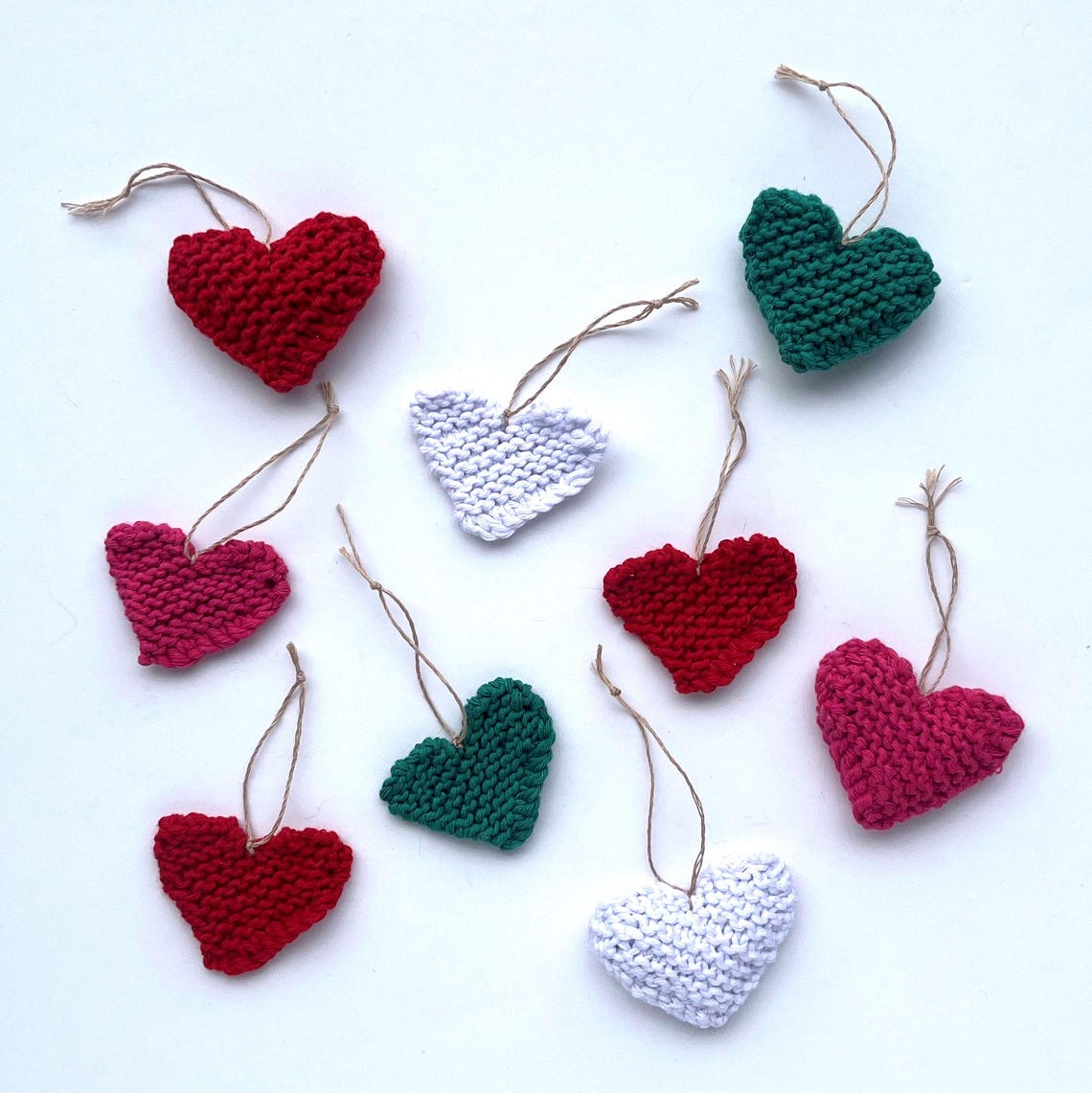Bias Knit Heart Pattern: Beginner-friendly Ornament, Pocket Hug ...