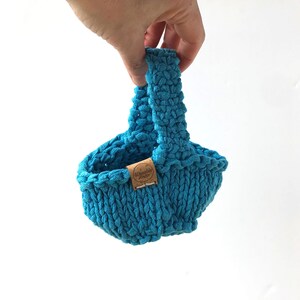 Mini Basket KNITTING PATTERN - Instant Digital Download - Recycled Yarn ...