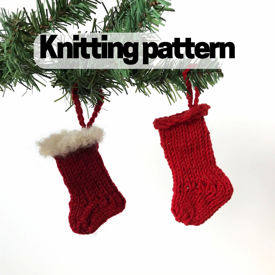 Mini Christmas Stocking Knitting Pattern: Tiny Tree Ornament or Advent ...