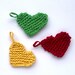 Bias Knit Heart Pattern: Beginner-friendly Ornament, Pocket Hug ...