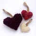 Bias Knit Heart Pattern: Beginner-friendly Ornament, Pocket Hug ...