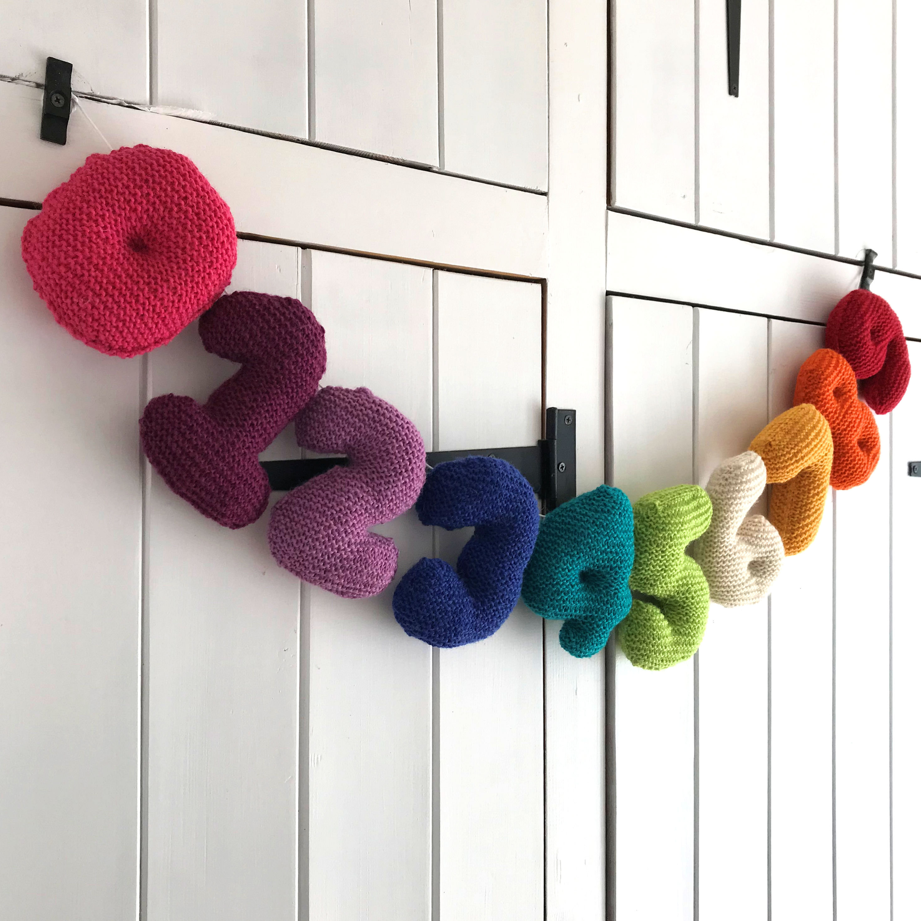 Numbers KNITTING PATTERN, Bubble Writing Numbers, Instant Digital ...