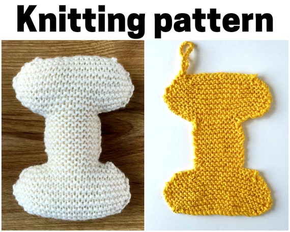 Letter I easy KNITTING PATTERN instant digital | Etsy