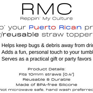Puerto Rico | Straw Covers | Party Favors | Straw Decor | PR Straw ...