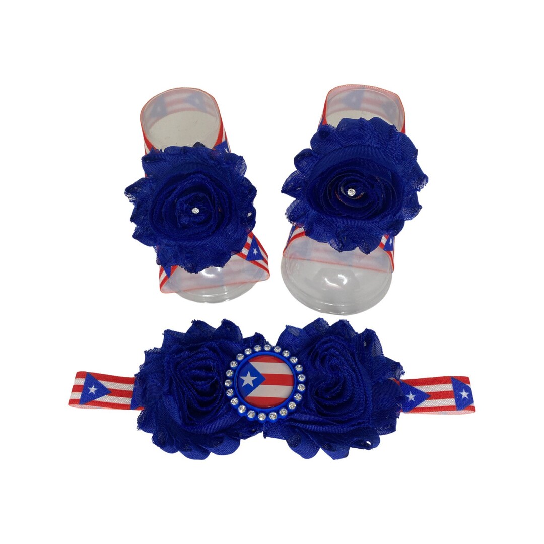 Puerto Rico Baby Barefoot Sandals &/or Headband Heritage Headband Baby ...