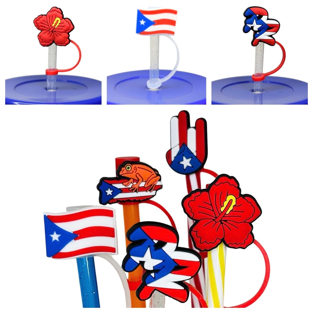 Puerto Rico | Straw Covers | Party Favors | Straw Decor | PR Straw ...