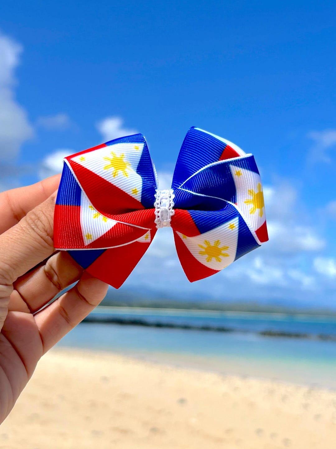 Philippines Flag Hair Bow Set | Philippines Flag Clips & Hair Ties ...