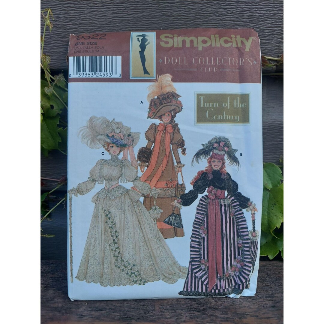Simplicity 9522 Doll Collector's Club Turn of the Century Sewing ...