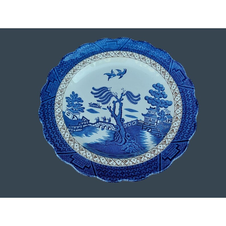 Booths "real Old Willow" Blue & White Decorative 9 7/8' Plate England ...
