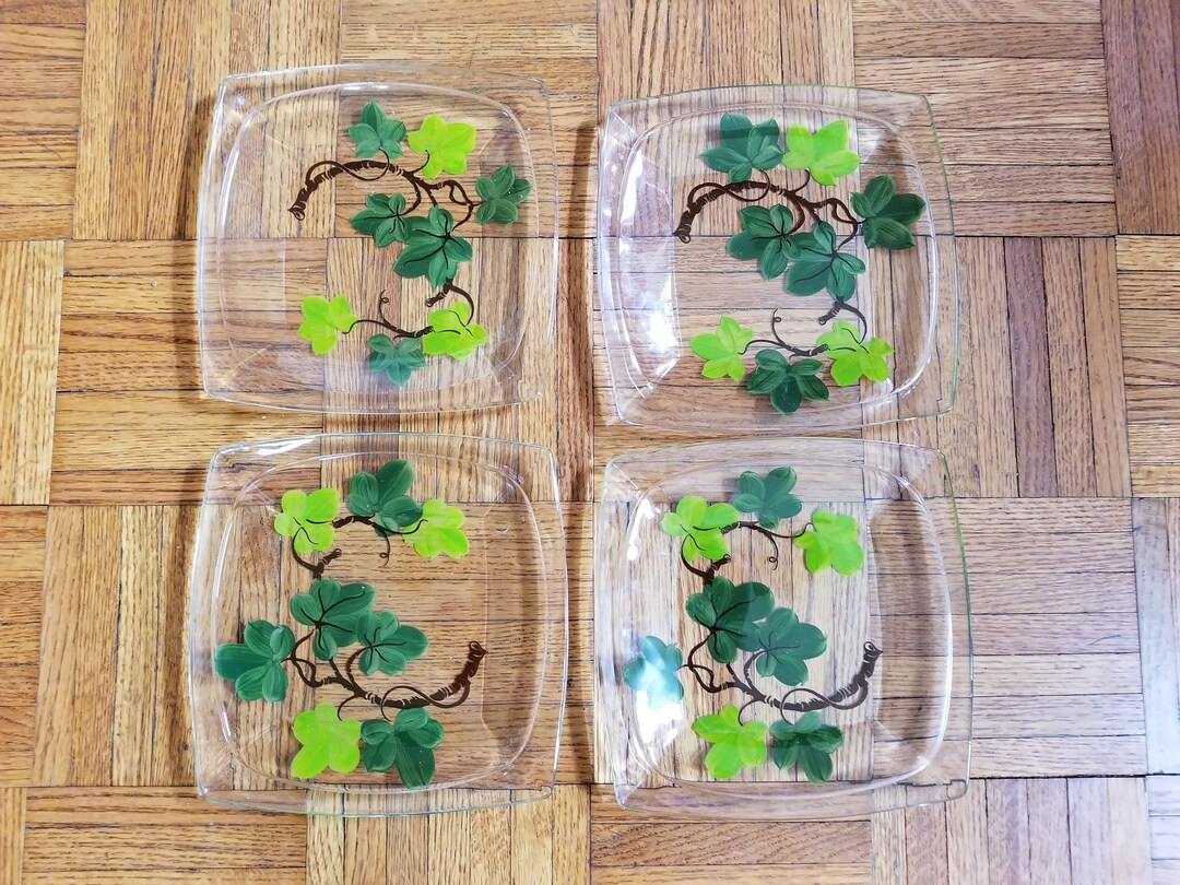 4 Gay Fad Studio Ivy Salad Plates 8" - Etsy
