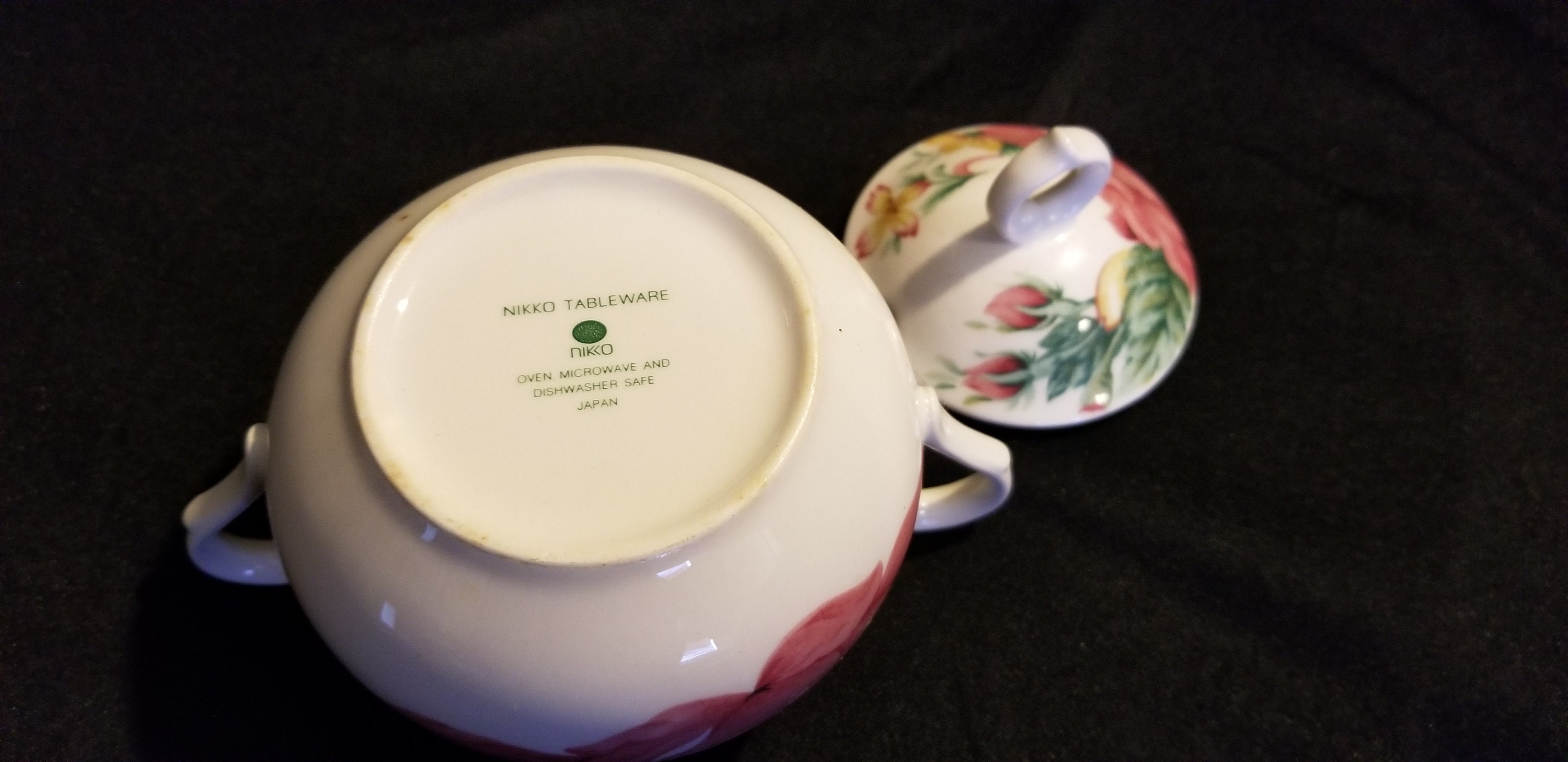 Nikko China English Garden Lidded Handled Sugar Bowl - Etsy