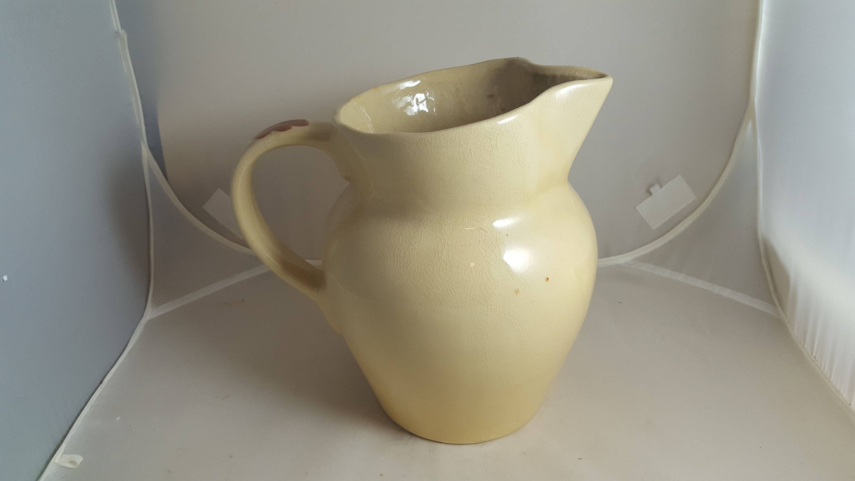 RRP Yellow Ware Pitcher Apples Design - Etsy