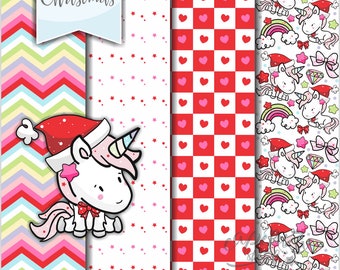 Unicorn Digital Paper COMMERCIAL USE Unicorn Pattern - Etsy