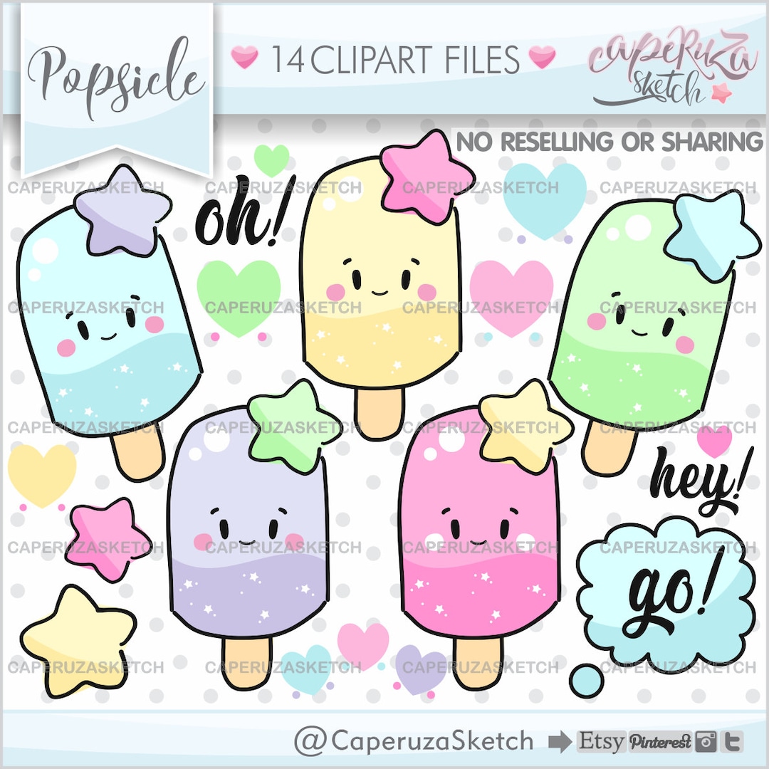 Popsicle Clipart, Summer Clipart, Popsicle Graphics, COMMERCIAL USE ...