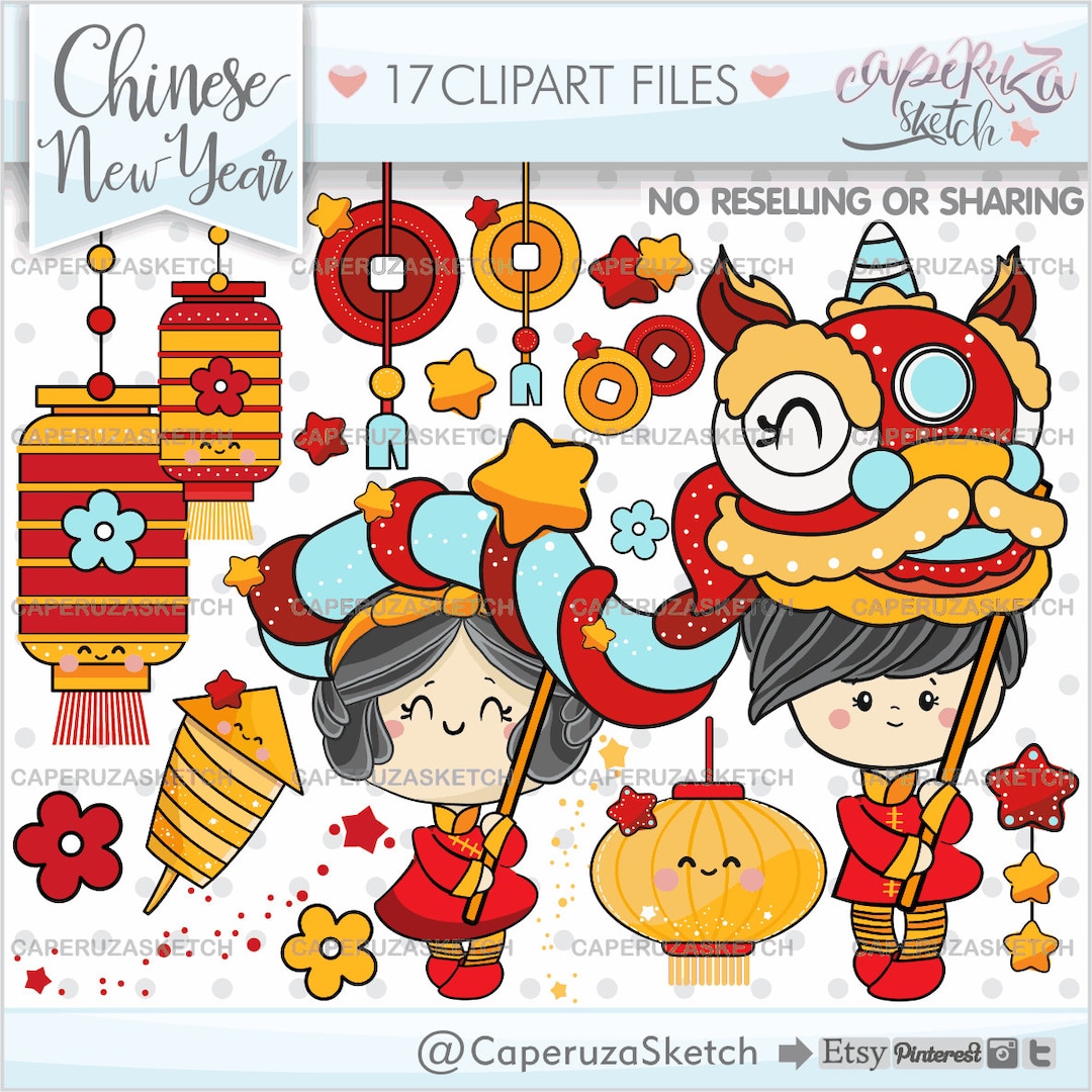 Chinese New Year Clipart, Chinese Clipart, COMMERCIAL USE, Chinese Clip ...