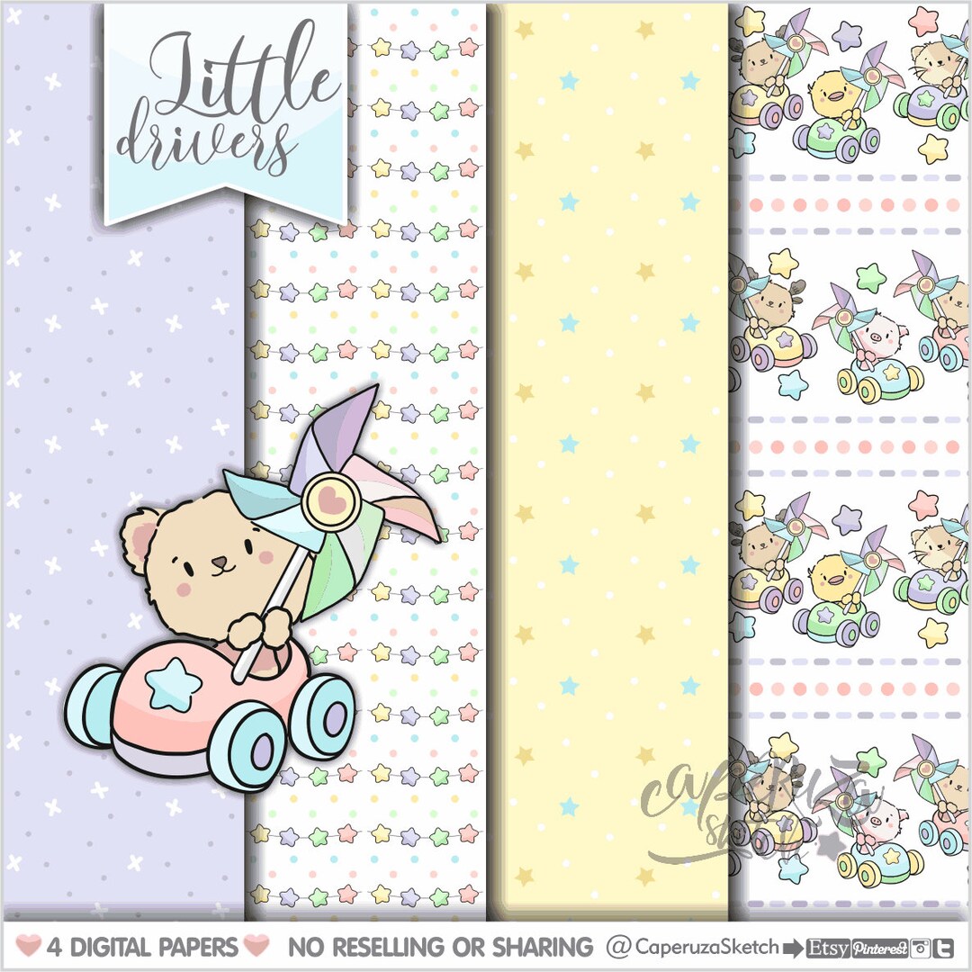 Animal Digital Paper, Animal Pattern, Car Digital Paper, COMMERCIAL USE ...