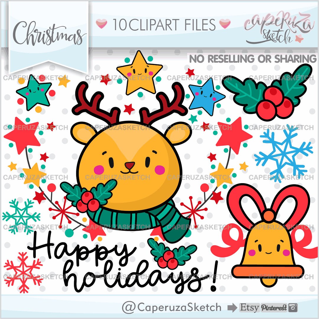 Christmas Clipart, Christmas Graphics, COMMERCIAL USE, Christmas ...
