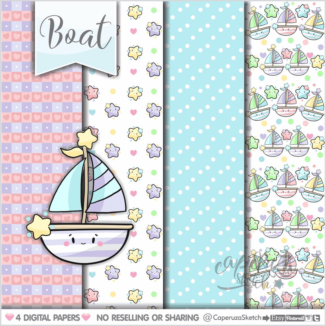 Boat Digital Paper, Ship Digital Paper, COMMERCIAL USE, Transport ...