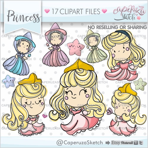 Princess Clipart Princess Graphics COMMERCIAL USE Princess - Etsy