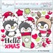 Penguin Clipart Christmas Clipart COMMERCIAL USE Christmas | Etsy