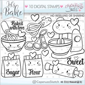Baking Clipart, Baking Graphics, Kitchen Clipart, COMMERCIAL USE, Baker ...