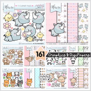 Animals Clipart, Wild Animals Clipart, Clipart Bundle, Lion, Giraffe ...