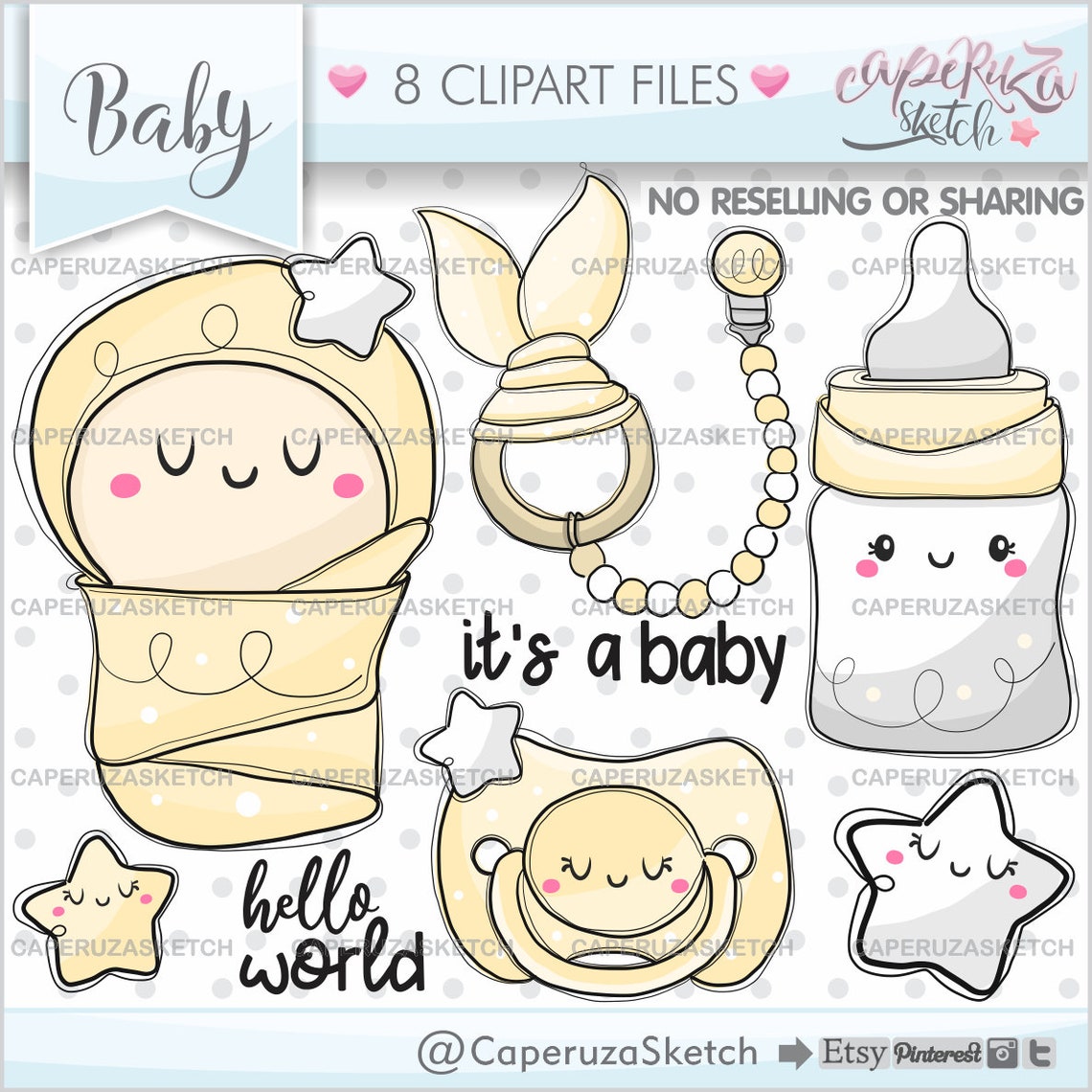 Baby Clipart Baby Graphics New Born Clipart COMMERCIAL USE | Etsy