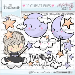Halloween Clipart, Halloween Graphic, Halloween Night, COMMERCIAL USE ...