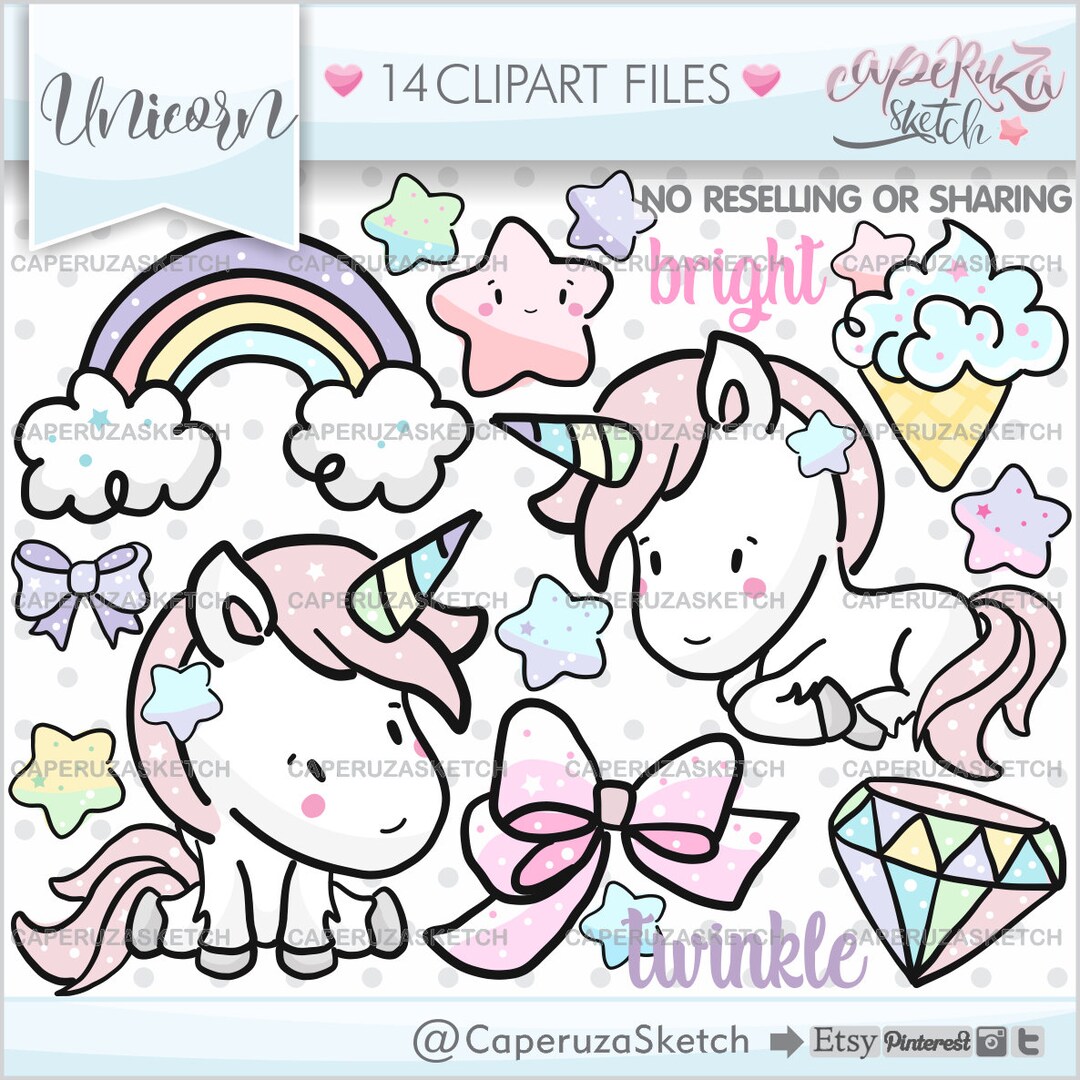 Unicorn Clipart, Unicorn Graphics, COMMERCIAL USE, Unicorn Clip Art ...