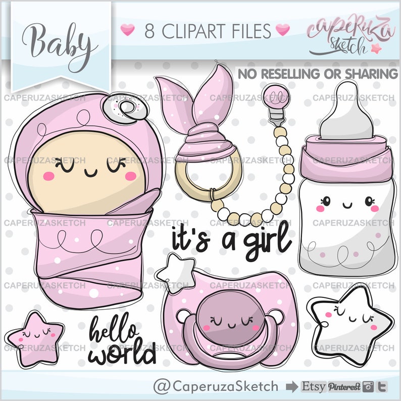 Baby Clipart Baby Graphics New Born Clipart COMMERCIAL USE | Etsy