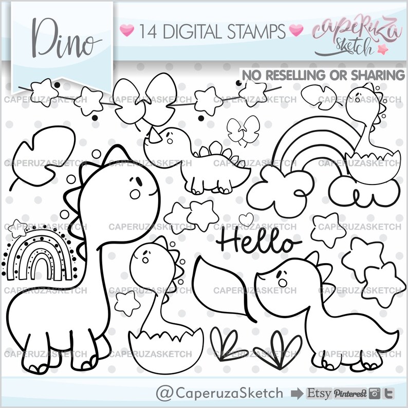 Dino Stamps Dinosaur Stamps Jurassic Animal Stamps - Etsy