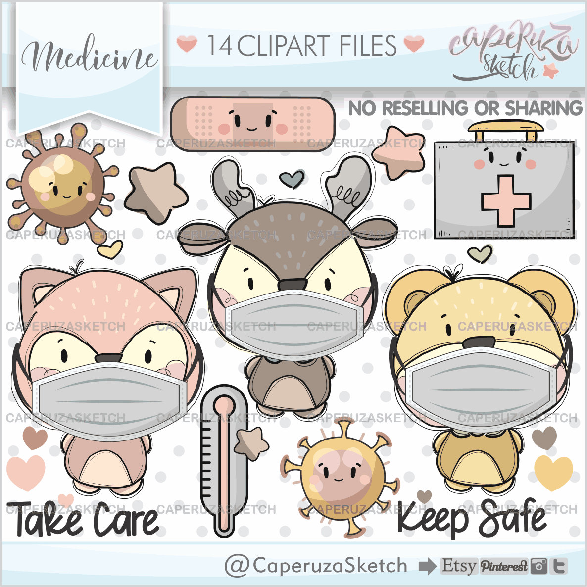 Cute Germs Clipart