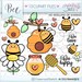 Bee Clipart Bee Graphics COMMERCIAL USE Honey Bee Clipart - Etsy Canada