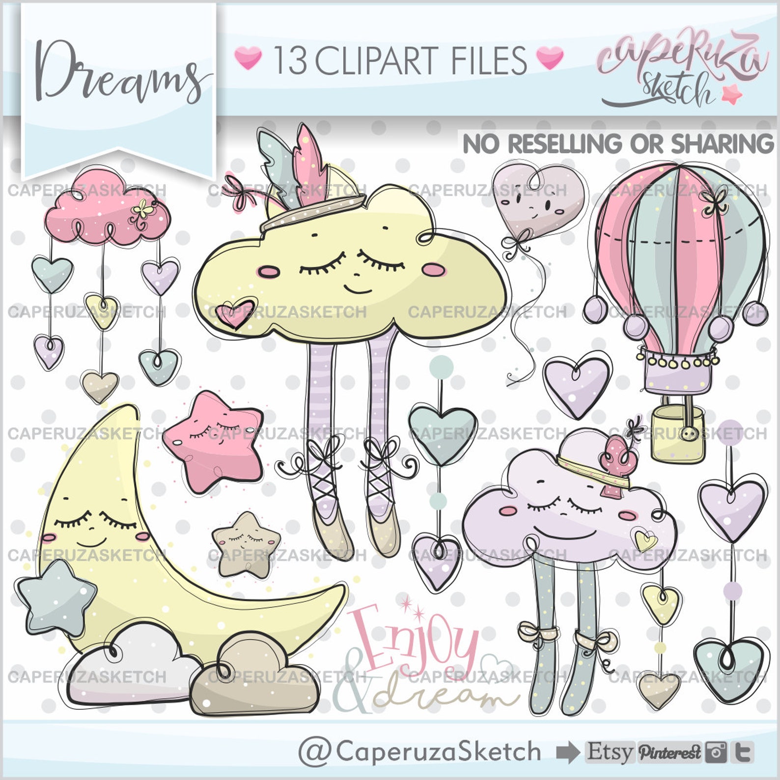 Dream Clipart Dream Graphic Night Clipart Night Graphic - Etsy