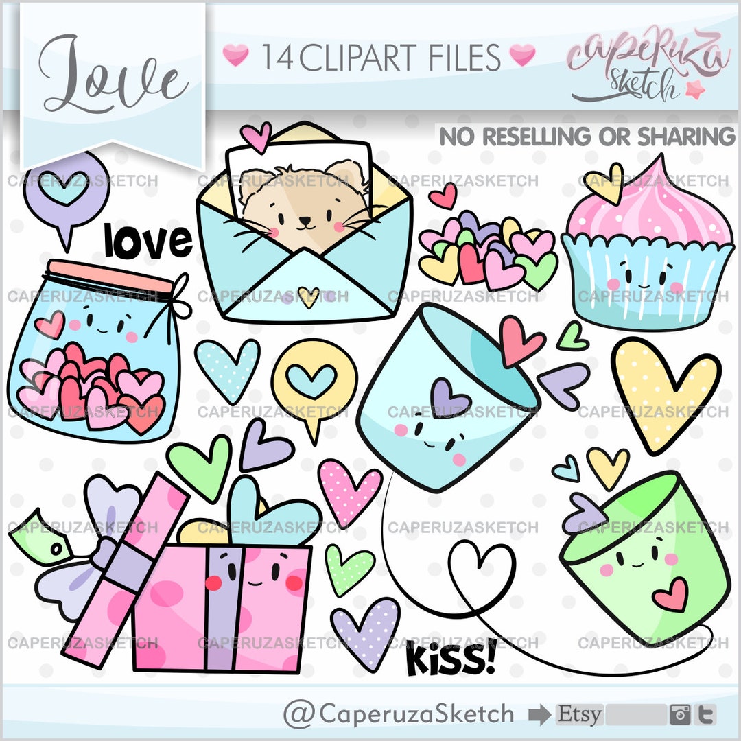 Valentine's Day Clipart, Love Clipart, COMMERCIAL USE, Valentine ...