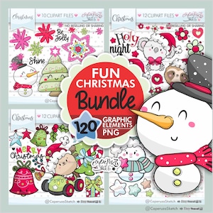 Christmas Bundle, Christmas Clipart, Clipart Bundle, Christmas Bundle ...