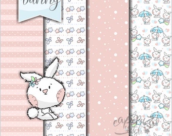 Bunny Digital Papers - Etsy