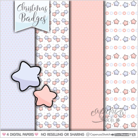 Stars Decorative Paper Stars Digital Paper COMMERCIAL USE | Etsy