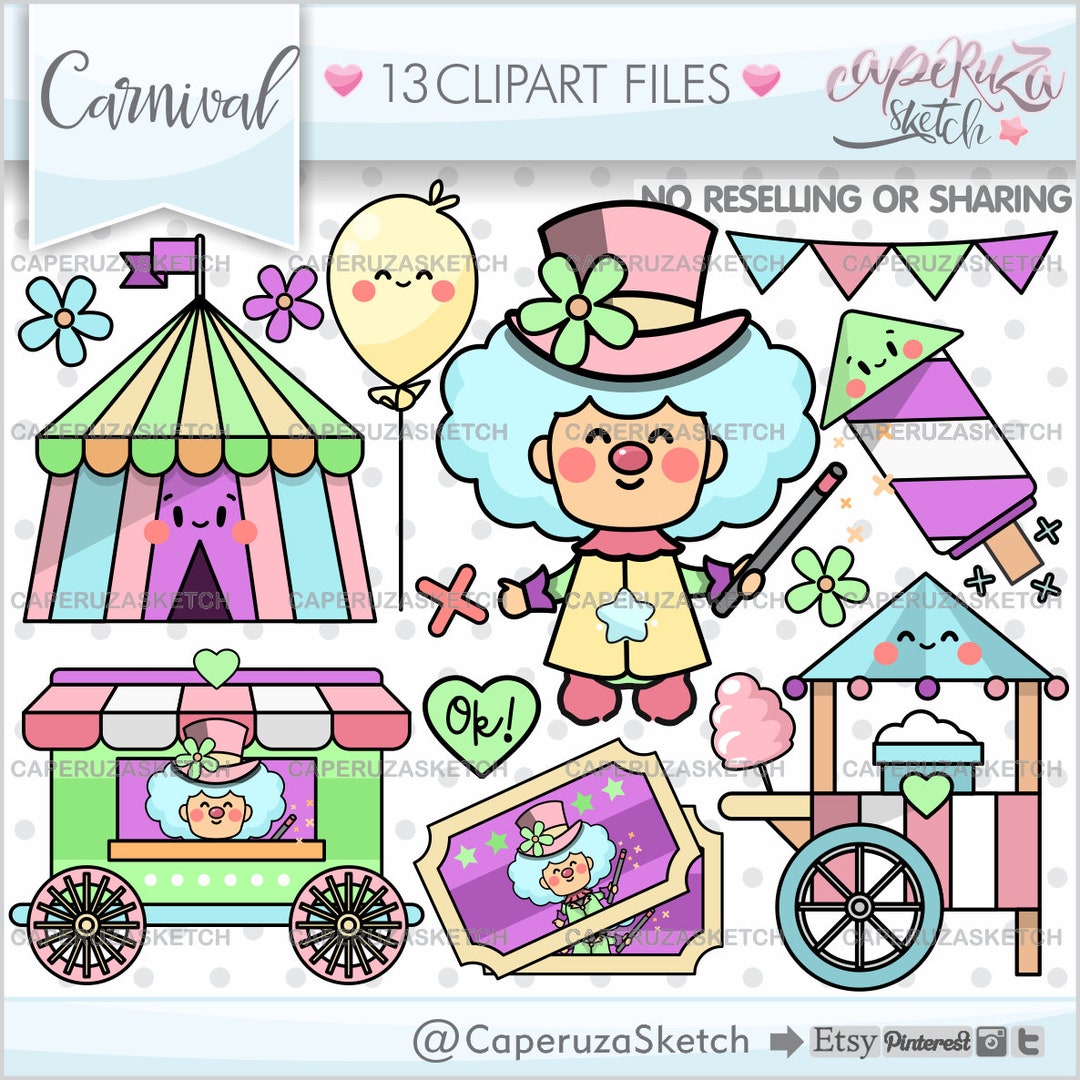 Carnival Clipart, Carnival Graphics, COMMERCIAL USE, Circus Party ...