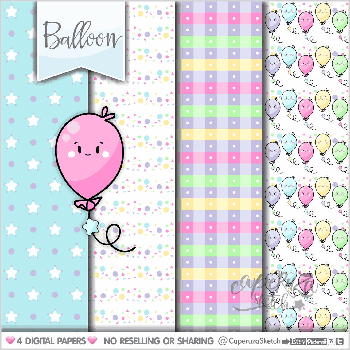 Birthday Digital Papers Bithday Patterns COMMERCIAL USE - Etsy