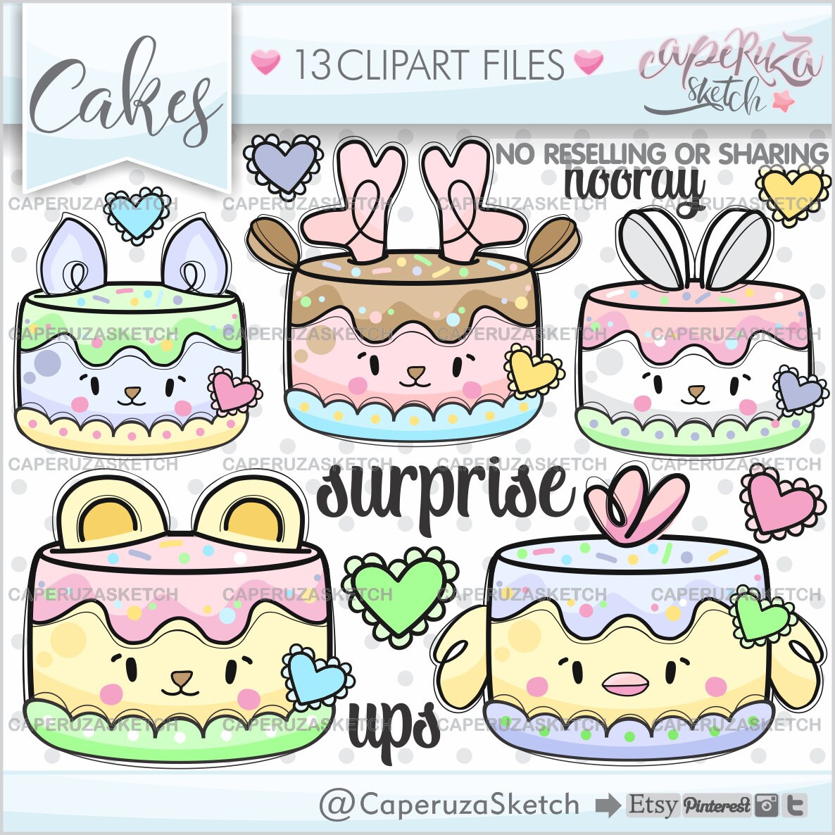 Cake Clipart Birthday Clipart Happy Birhtday Clipart | Etsy