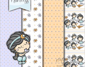 Princess Digital Paper COMMERCIAL USE Princess Pattern - Etsy