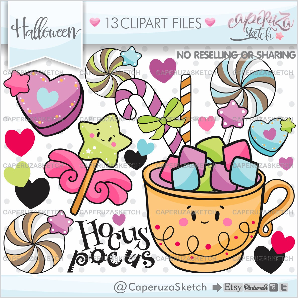 Halloween Clipart Halloween Graphics COMMERCIAL USE | Etsy