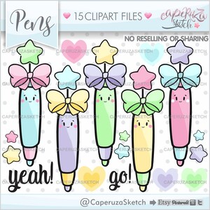 Pen Clipart, School Clipart, COMMERCIAL USE, Color Pencil Clipart, Back ...