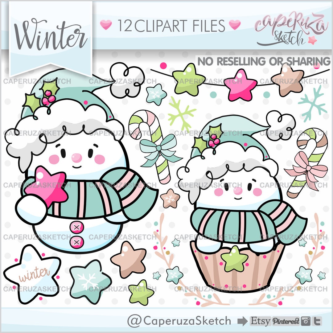 Snowman Clipart, Snowman Graphics, COMEMRCIAL USE, Winter Clipart ...