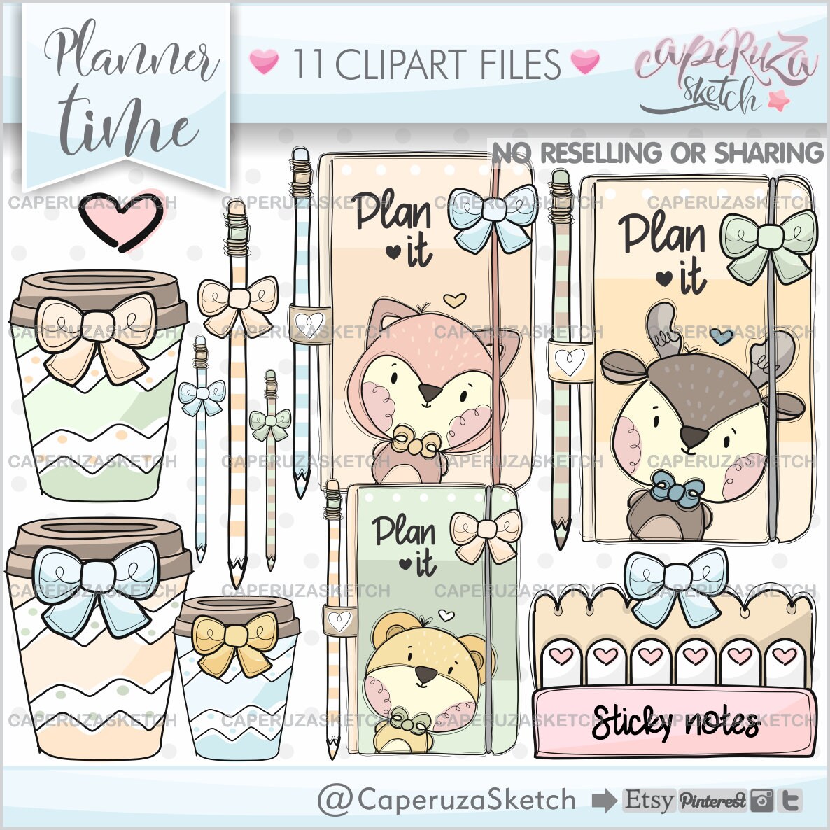 Planner Clipart Planner Graphics COMMERCIAL USE Planner - Etsy