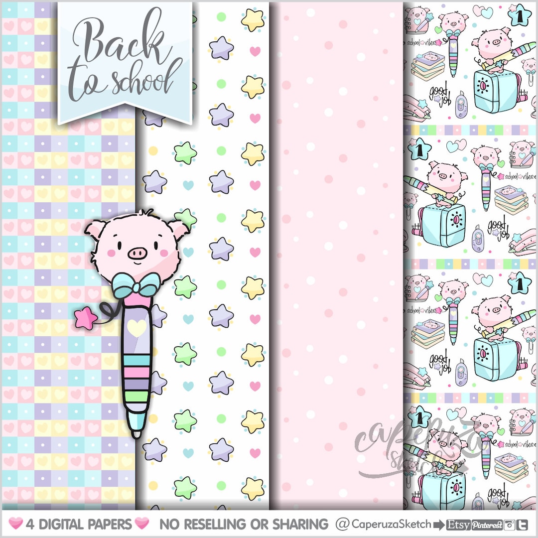 Pig Digital Papers, School Digital Papers, COMMERCIAL USE, School ...